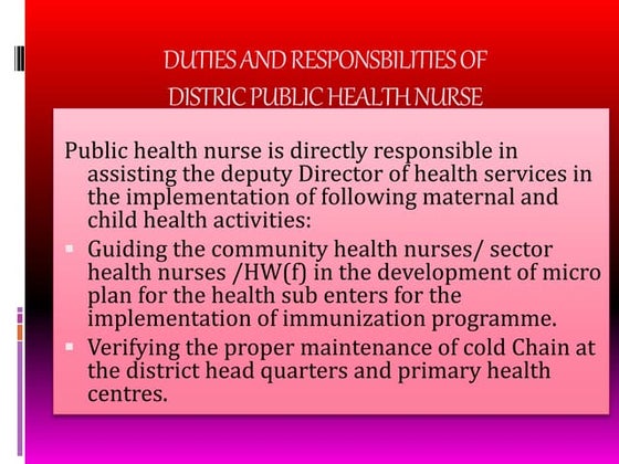 Job responsibilities of health workers ( male & female) | PDF
