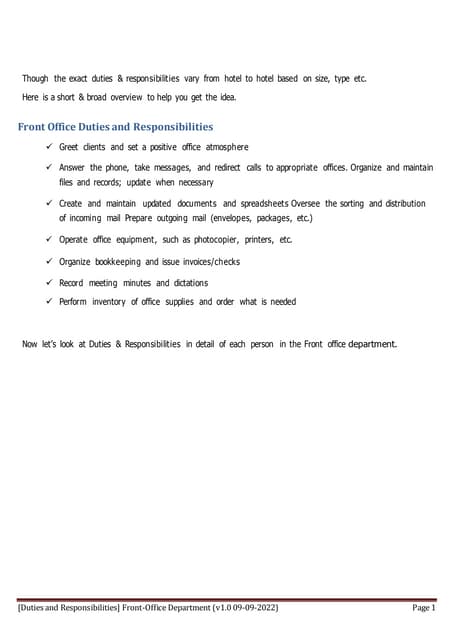 HOSPITALITY OPERATIONAL MANAGEMENT | PPT