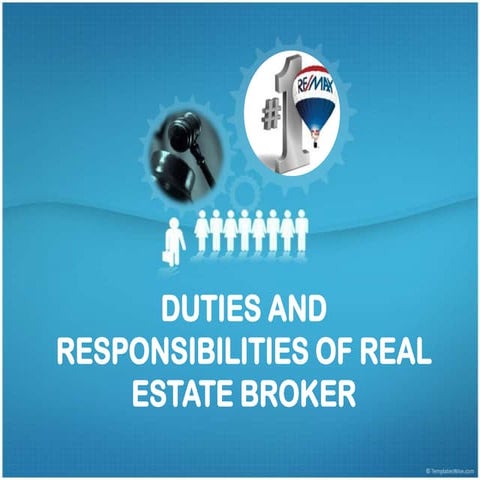 Duties and Responsibilities of Real Estate Broker | PPTX