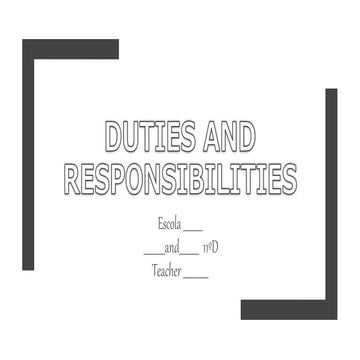 Duties and responsibilities | PPT