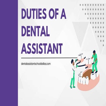 Duties Of a Dental Assistant at Dental Replacements Training Academy | PPTX