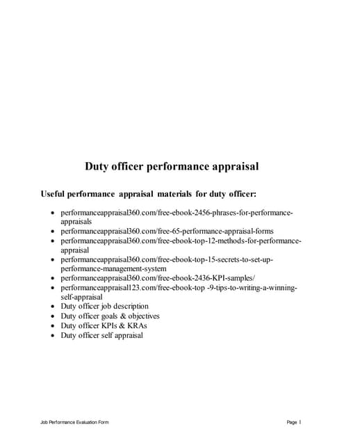Army officer performance appraisal | DOCX