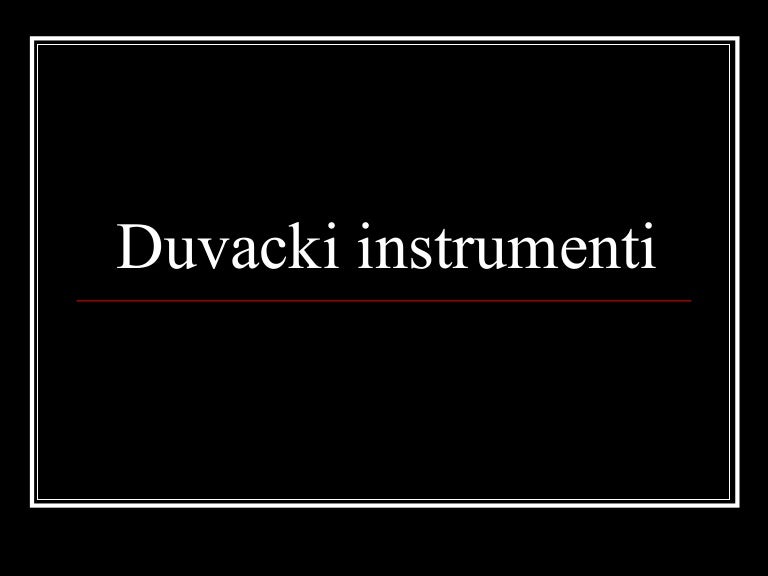 Duvacki instrumenti
