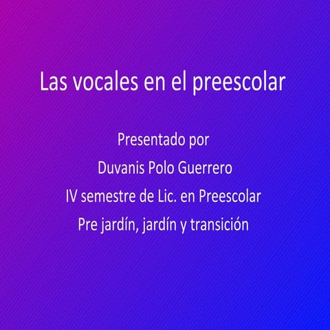 las vocales | PPT