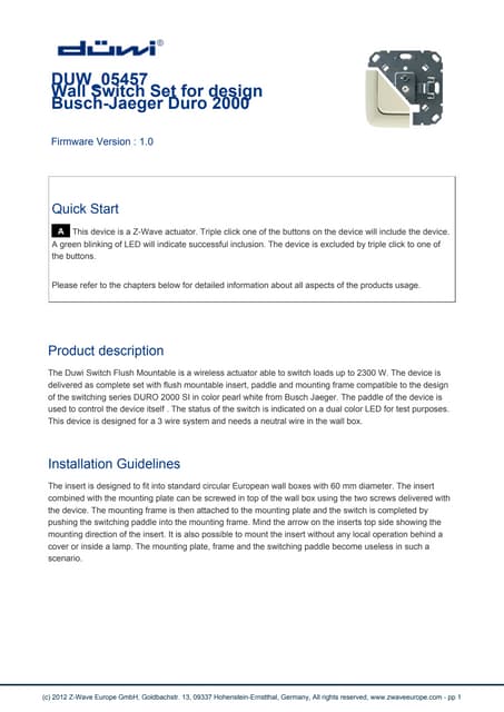 Honeywell 5802mn-install-guide | PDF | Technology & Computing