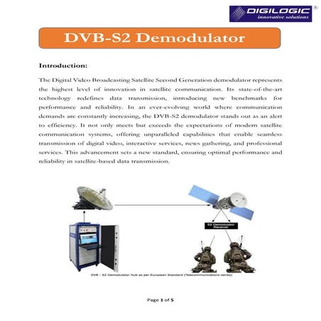 DVB-S2 Demodulator from Digilogic Systems | PDF | Digital Audio | Computer Software and Applications