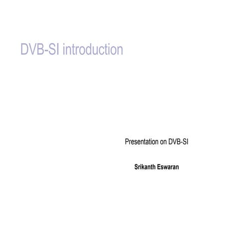 Dvb Serviceinformation | PPT