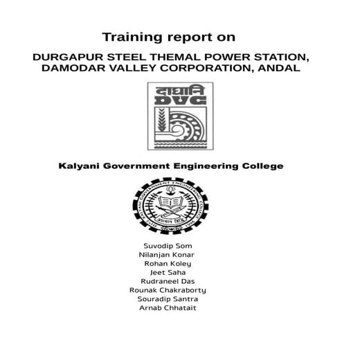 Vocational Training Report in DVC DSTPS Andal | PDF
