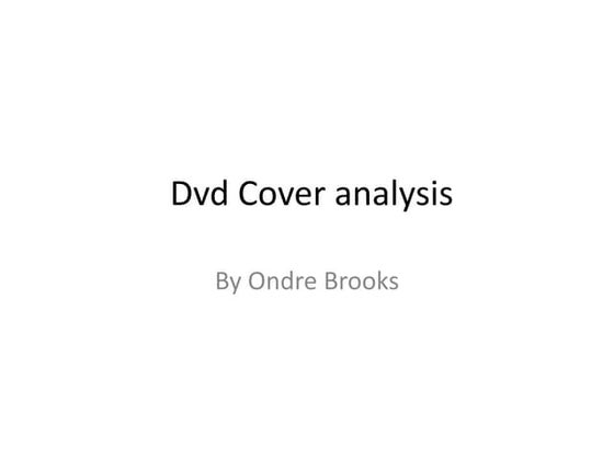 Media dvd cover analysis | PPTX | Desktop Publishing | Computer ...