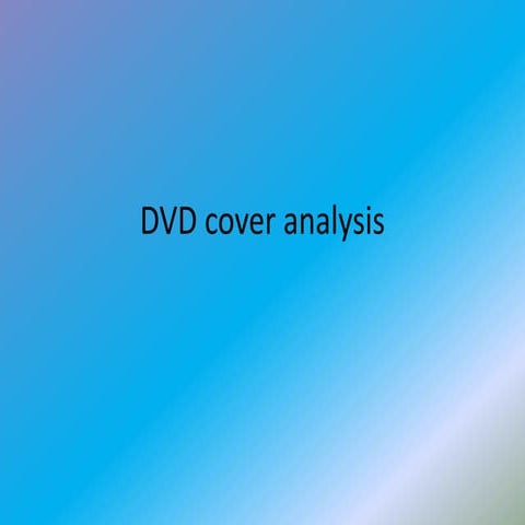 Dvd Cover Anaylsis | PPT