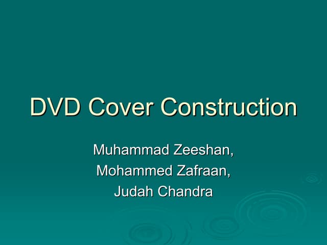 Media dvd cover analysis | PPTX