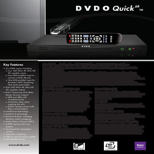 DVDO Quick6R Product Brief | PDF