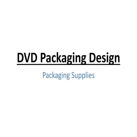 DVD Packaging Design | PPT