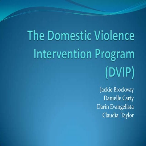 Service learning: Domestic Violence Intervention Program | PPTX