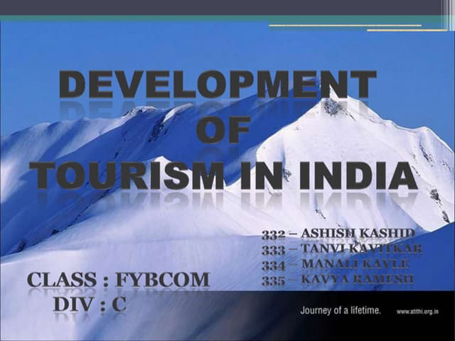 Tourism in India (ppt) | PPTX | Asia Travel | Travel Locations