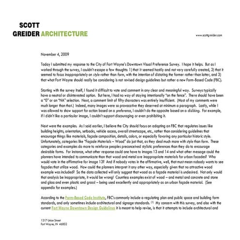 Downtown Visual Preference Survey - SGA Response | PDF