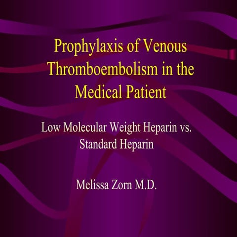 Deep Venous Thrombosis | PPT