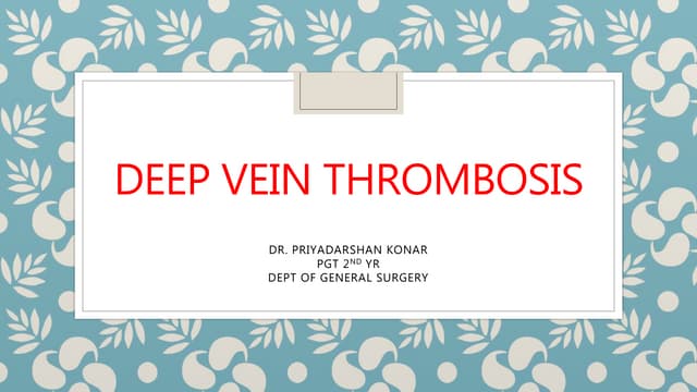 Homan’s Sign for DVT.pptx