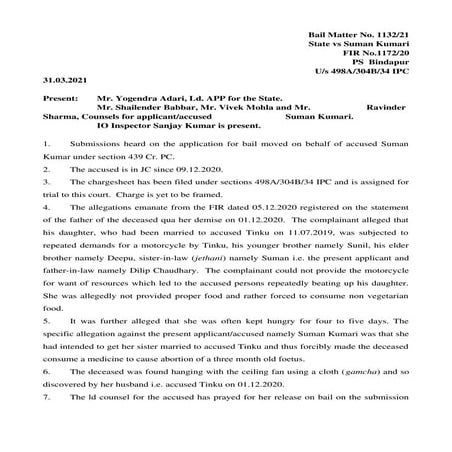 Dwarka court bail order march 31 (1) | PDF