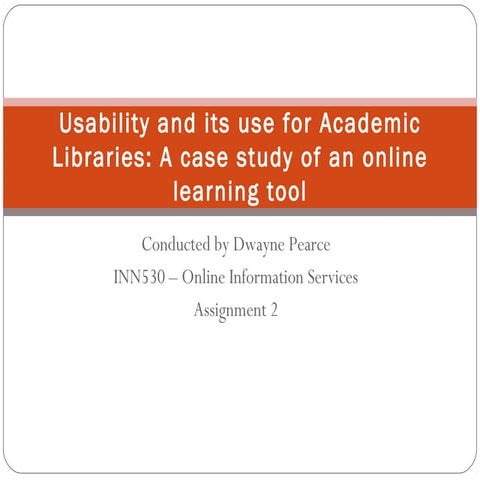 Usability and its use for Academic Libraries | PPT