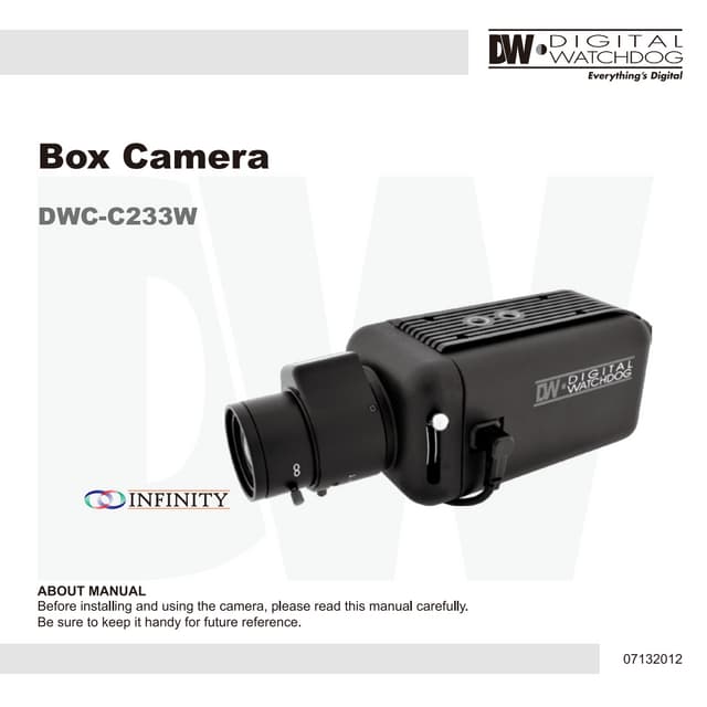 Digital Watchdog DWC-C233W User Manual | PDF