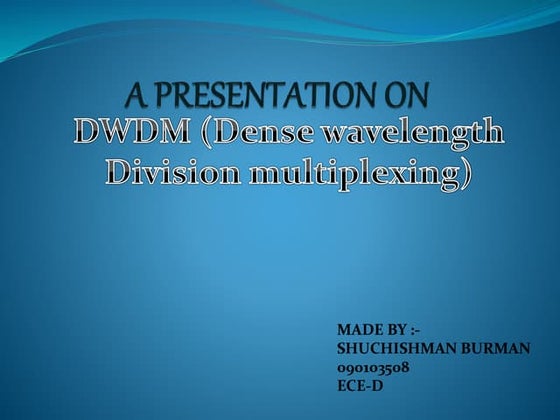 Wdm | PPT