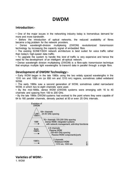 Wavelength Division Multiplexing Ppt