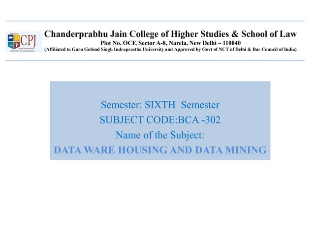 Data Warehousing And Data Mining Presentation Transcript Ppt