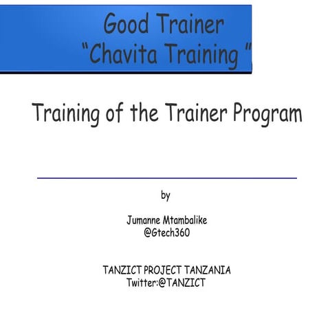 T good trainer | PPT