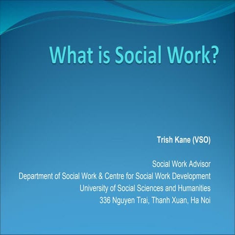 Presentation - What Is Social Work? | Ppt