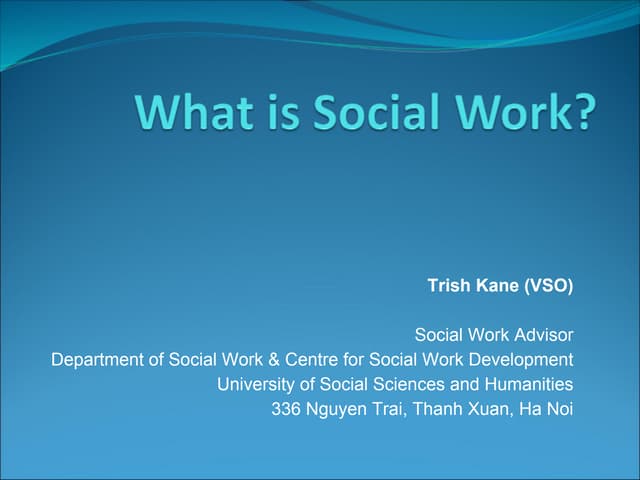 Presentation - What Is Social Work? | Ppt