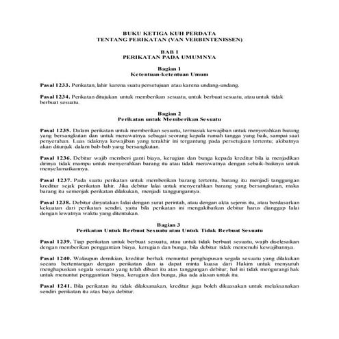 kuh perdata hukum perikatan | DOCX