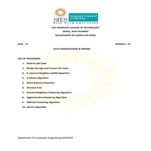 Dwm l ab_manual_final | PDF