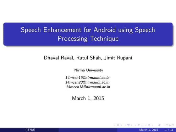 Uses of speech recognition system | PPT