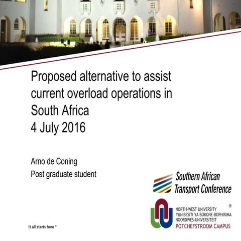 Proposed alternative to assist current overload operations in South ...