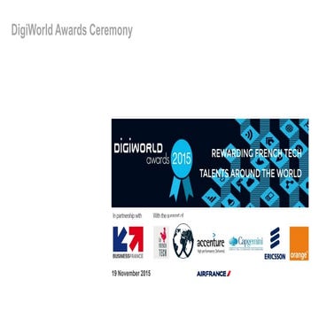 DWS15 - DigiWorld Awards Ceremony - David Monteau | PPT