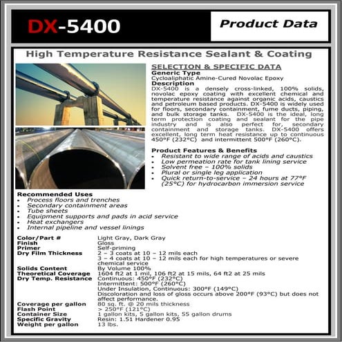 Dx 5400 data sheet | PDF