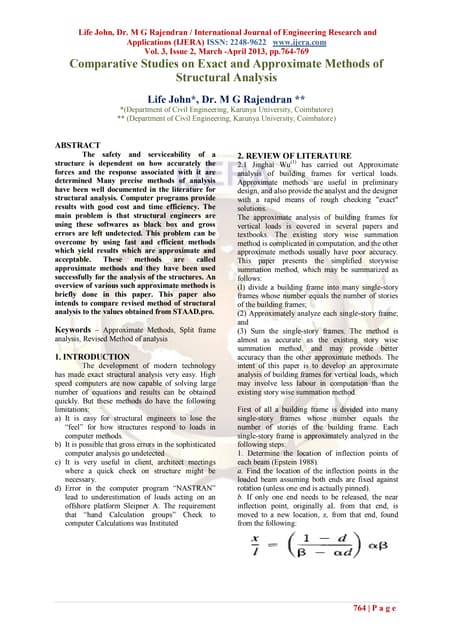 Portal and Cantilever Beam Method | PDF