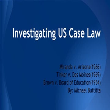 Investigation of case law | PPT
