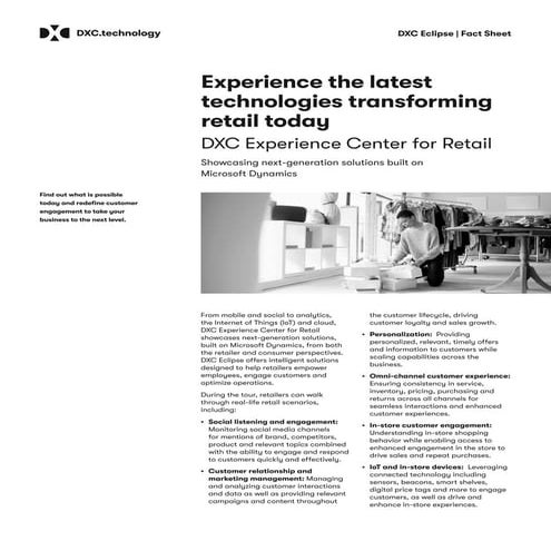 Dxc retail experience center | PDF