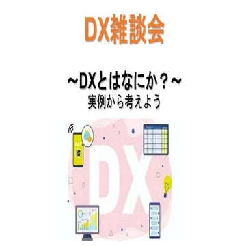 【DX雑談会】DXとは何か？ 実例から考えよう.pptx | Business I.T. | Business