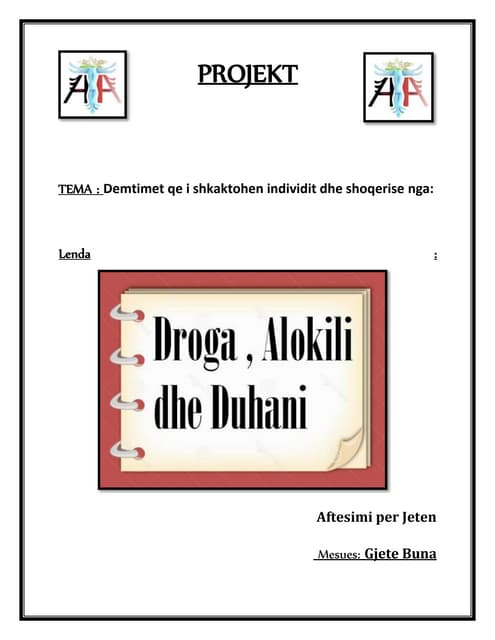 Duhani,droga,alkooli | PPTX