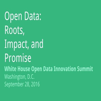 Open Data: Roots, Impact, and Promise | PDF