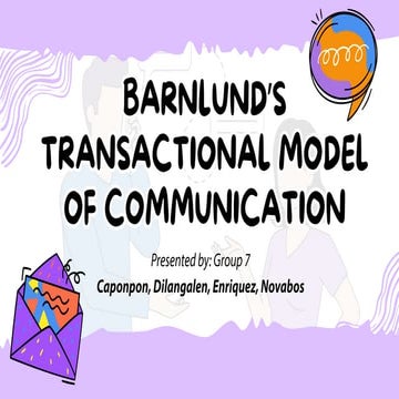 Barnlund Transactional Model | PPTX