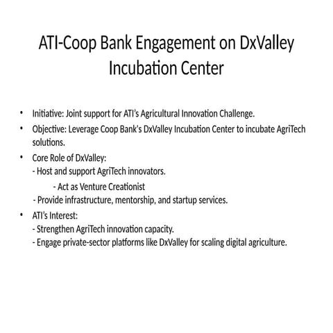 DxValley - ATI Engagement explanation ppt | PPTX