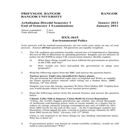 Dxx 3615 final paper 2011 | PDF