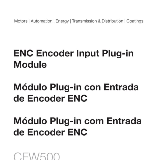 Modulo encoder cfw500 weg-cfw500 | PDF