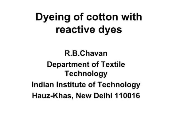 Reactive dyes | PPT