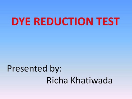 Methylene blue reductase test | DOCX