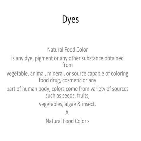 Dyes | PPT